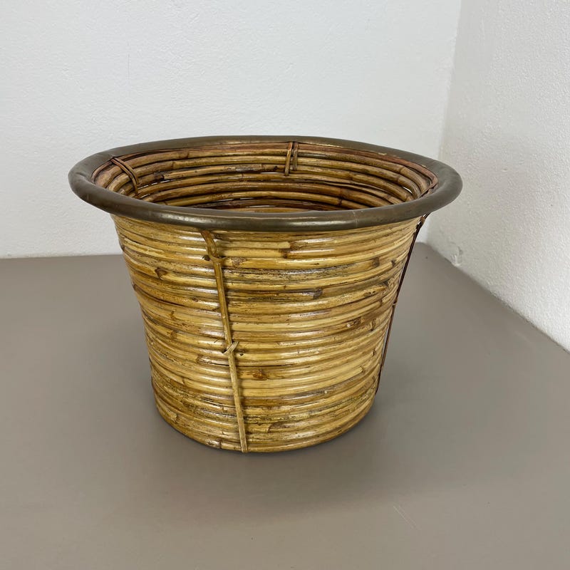 Large Rattan Planter - Etsy