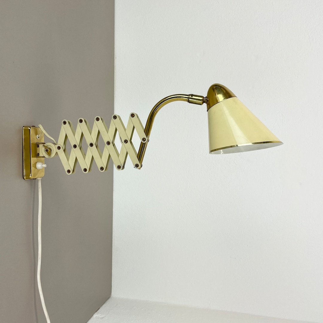 Original Scissors Wall Light Brass and Metal by SIS Leuchten, Germany ...