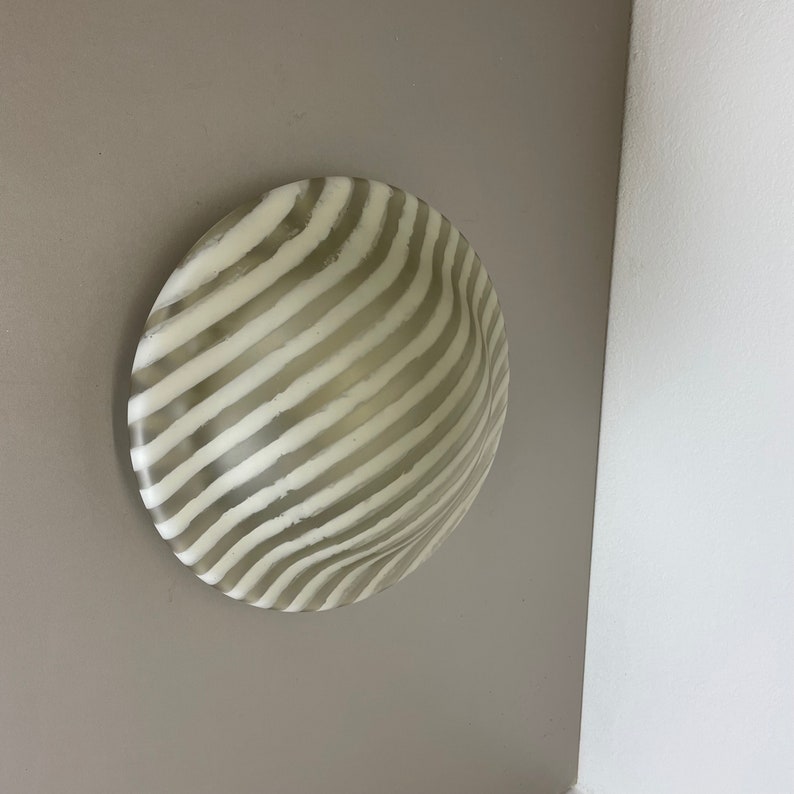 Large 31cm "zebra" Glass Flushmount Wall Light by Peill & Putzler ...