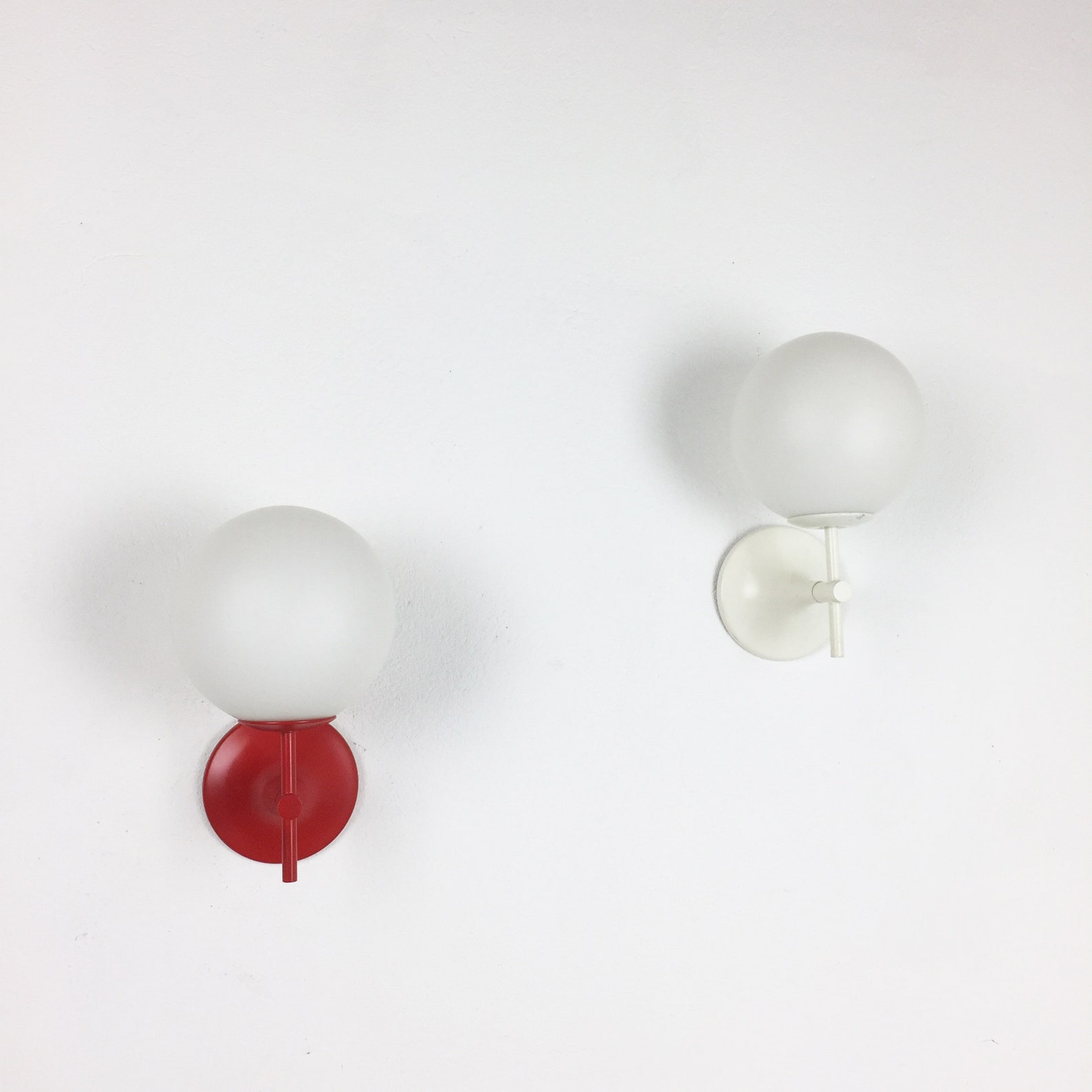 Set of 2 Modernist 70s Wall Lights Designed by MAX BILL for Temde ...