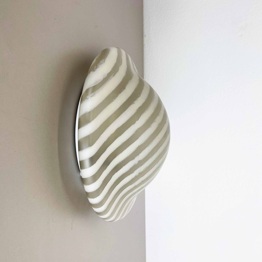 Large 31cm "zebra" Glass Flushmount Wall Light by Peill & Putzler ...