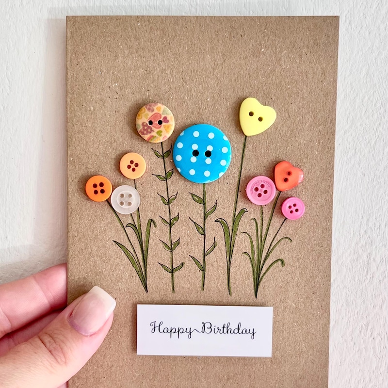 Button Cards - Etsy