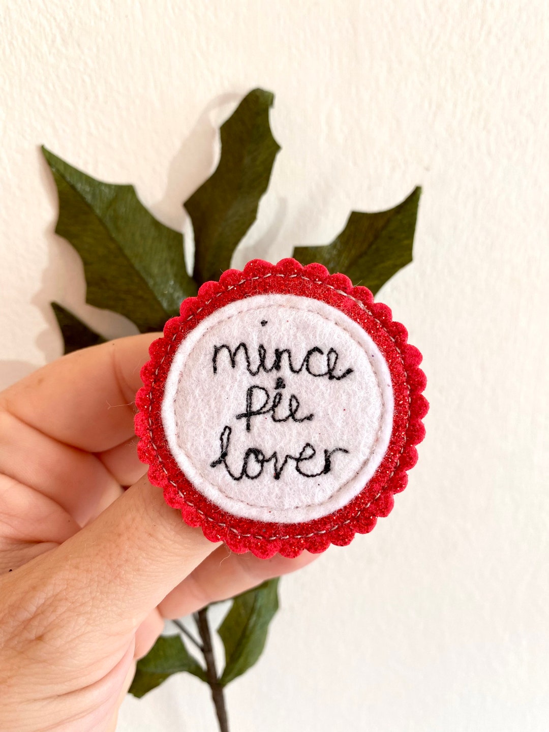 Mince Pie Lover Pin Badge Christmas Badges Etsy Uk