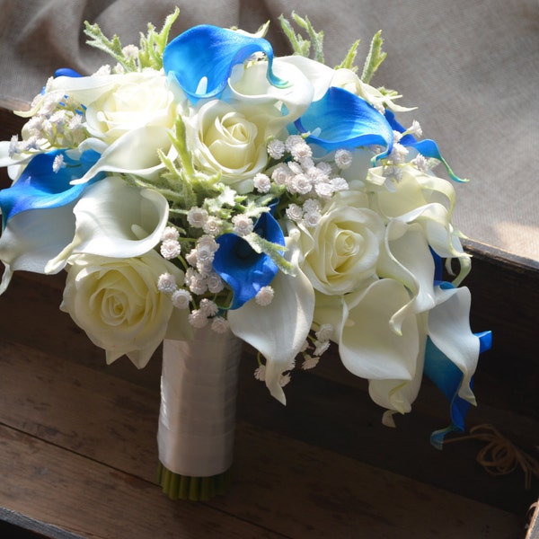Royal Blue Bouquet - Etsy