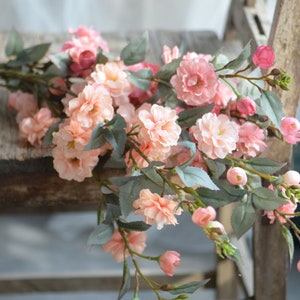 Small Pink Garden Roses, Vintage Artificial Wildflowers, Faux Spray ...