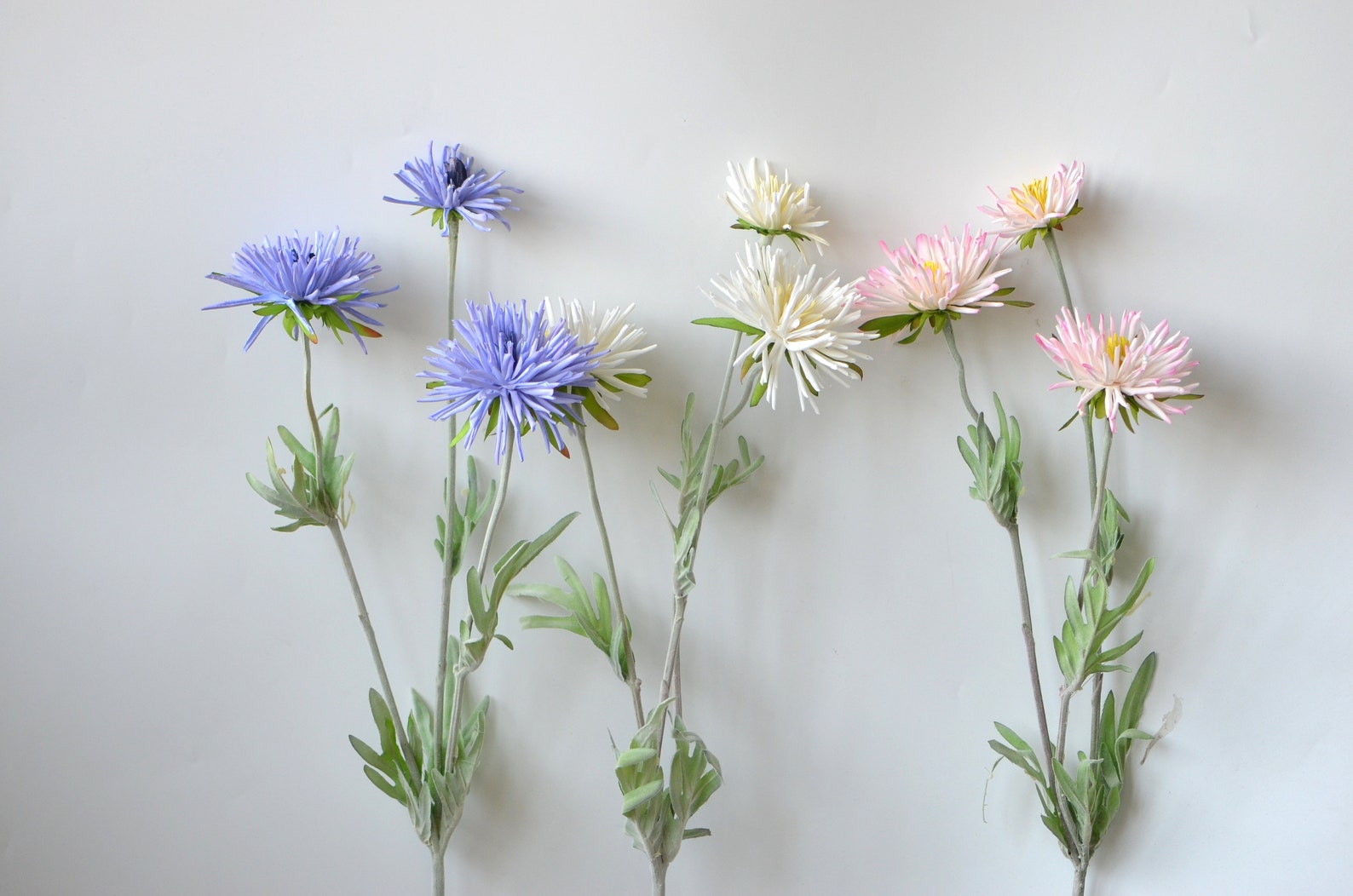 Artificial Mums Blue Mums Silk White Mums Dahlia Pink DIY | Etsy