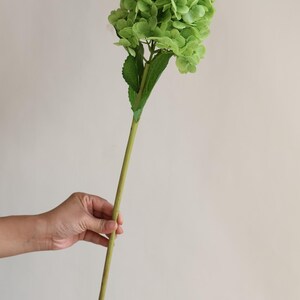 29" Faux Cone Hydrangea Real Touch Flowers Stem, Luxury Realistic ...