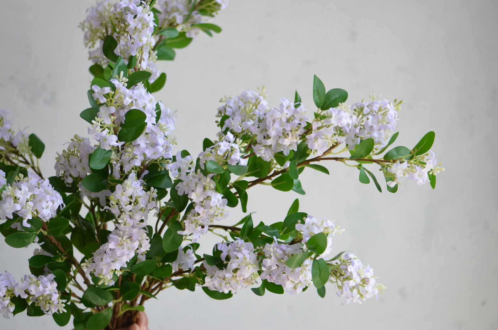 30" Light Purple Fake Lilacs Flower Branch, Faux Spring Flower Stem ...
