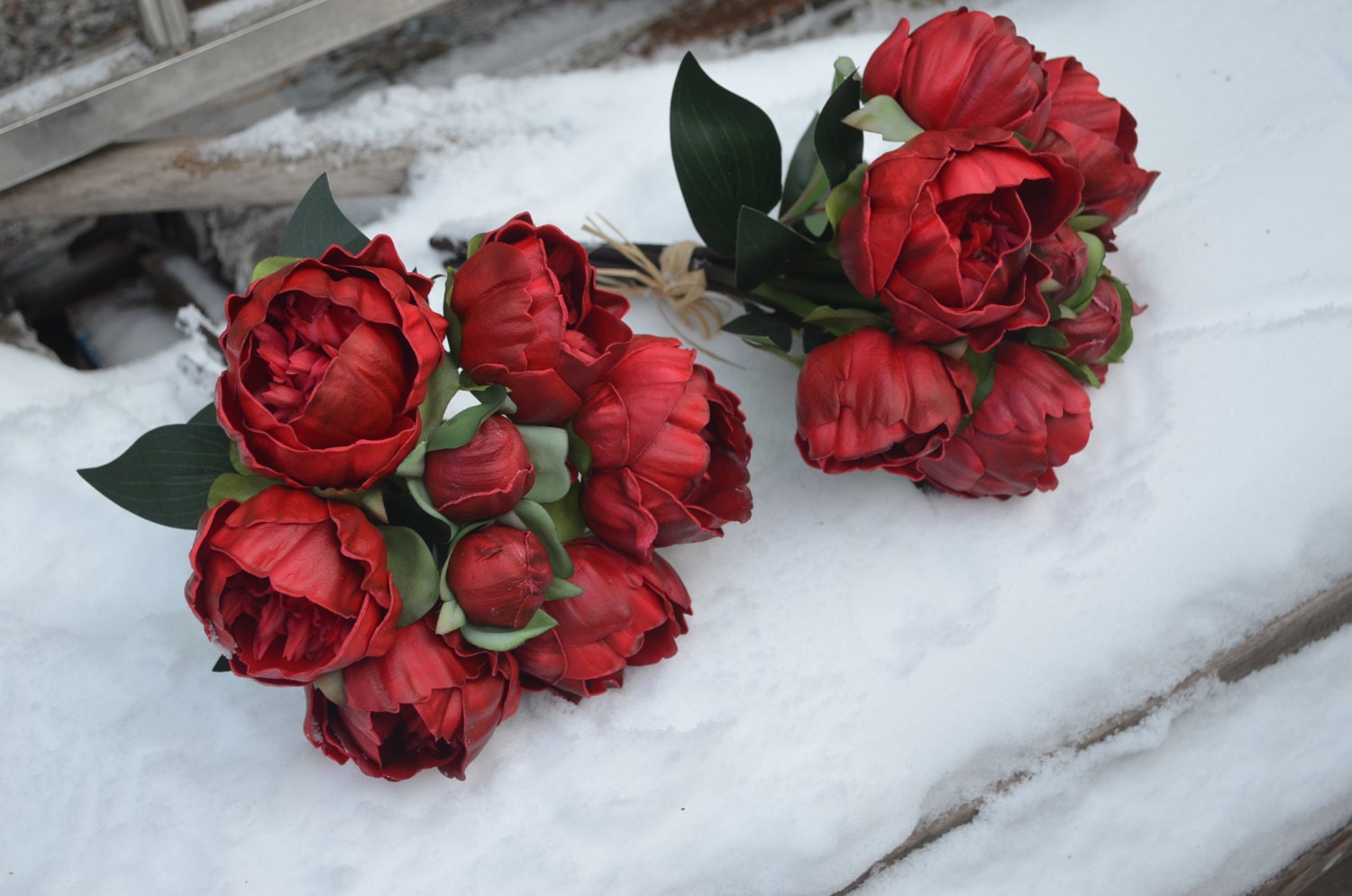 Red Peonies Hoilday Centerpieces Real Touch Peonies Flowers - Etsy
