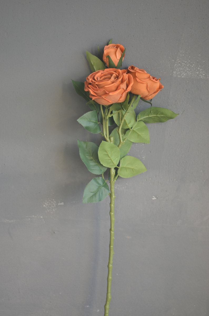 27.5 Morandi Color Real Touch Faux Garden Roses - Etsy