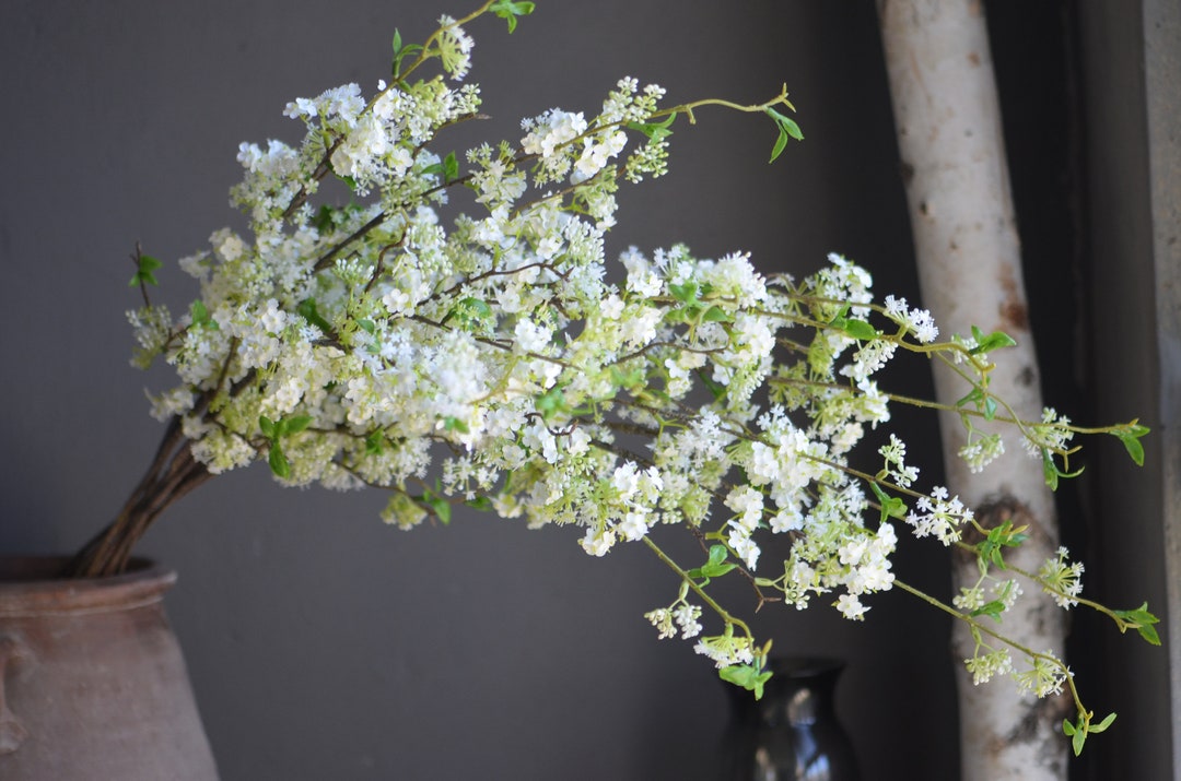 39" White Snow Willow Faux Wildflowers, DIY Florals Supply | Wedding ...