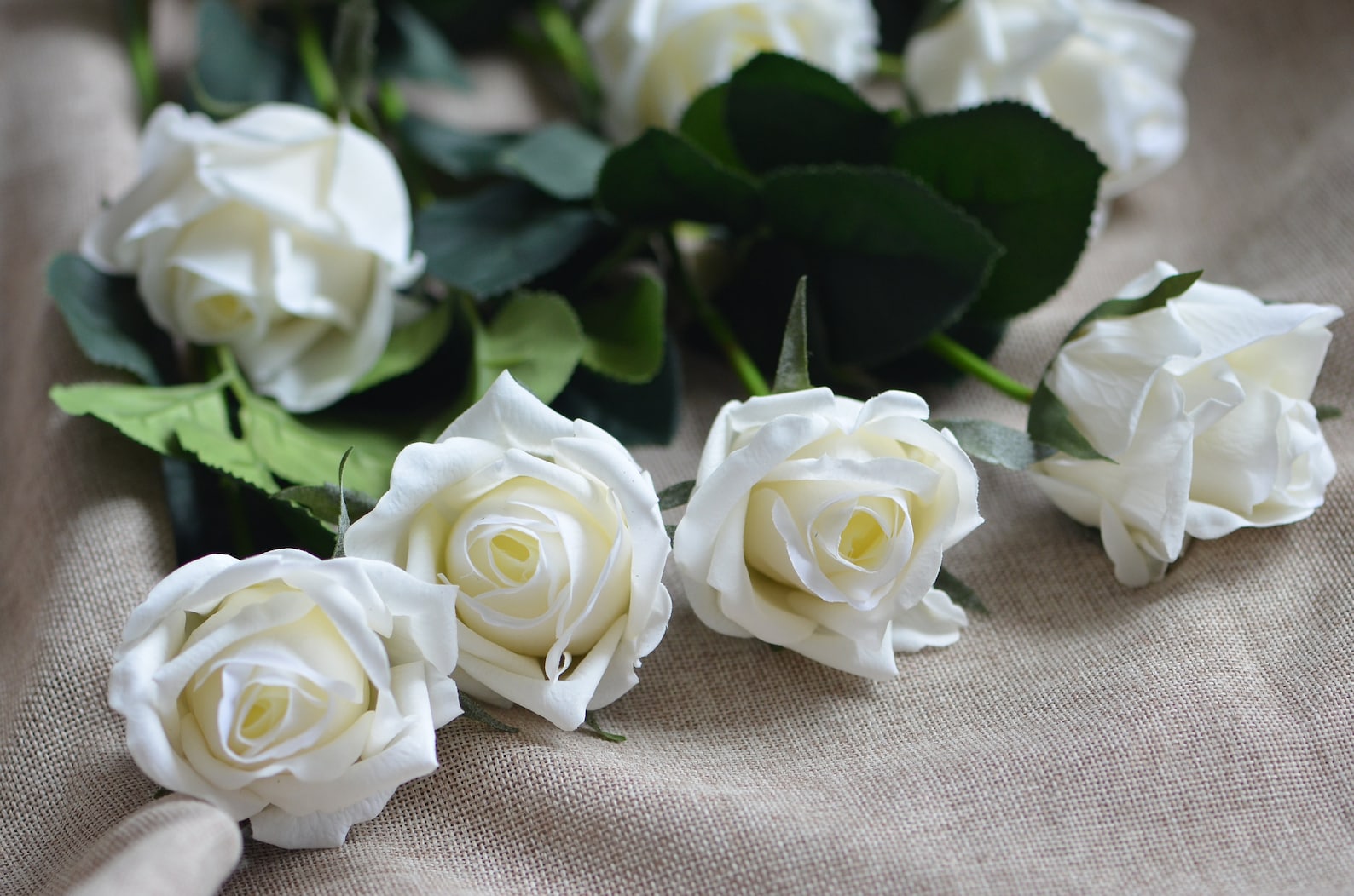 17" Ivory Real Touch Faux Half-open Roses, DIY Florals Supply | Wedding ...