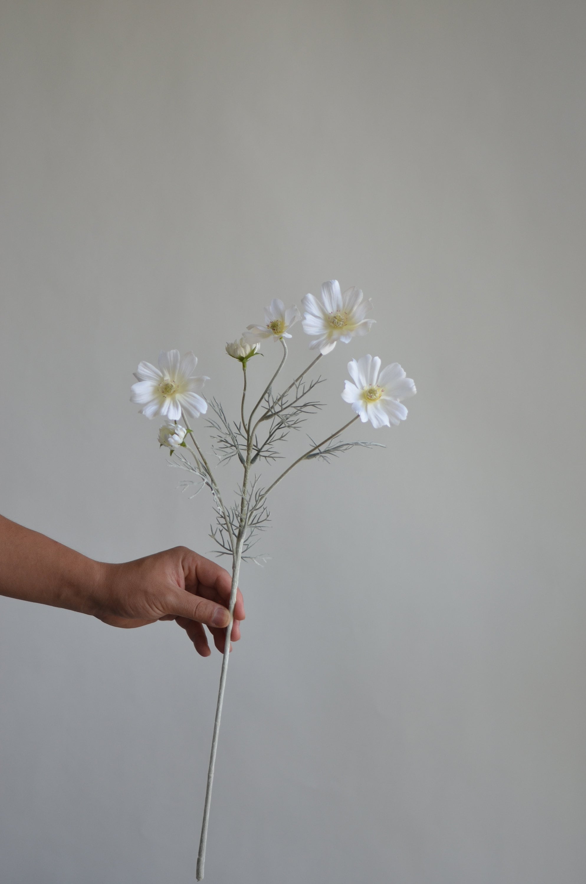23.5" Faux Cosmos Flowers Branch-coral Pink, Blue, Champagne Fake ...