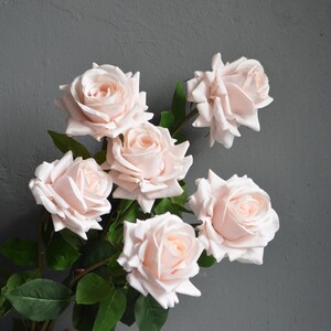 29.5 Soft Blush Pink Real Touch Roses High Quality - Etsy