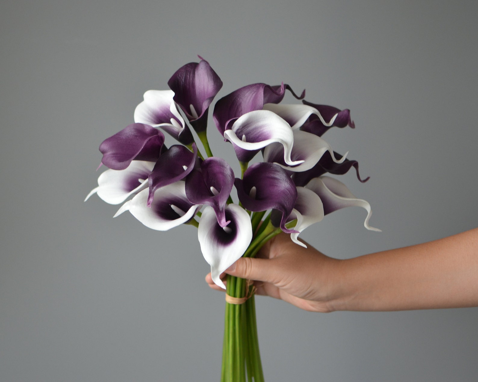 Faux Plum Picasso Calla Lilies: Real Touch DIY Wedding Flowers - Etsy
