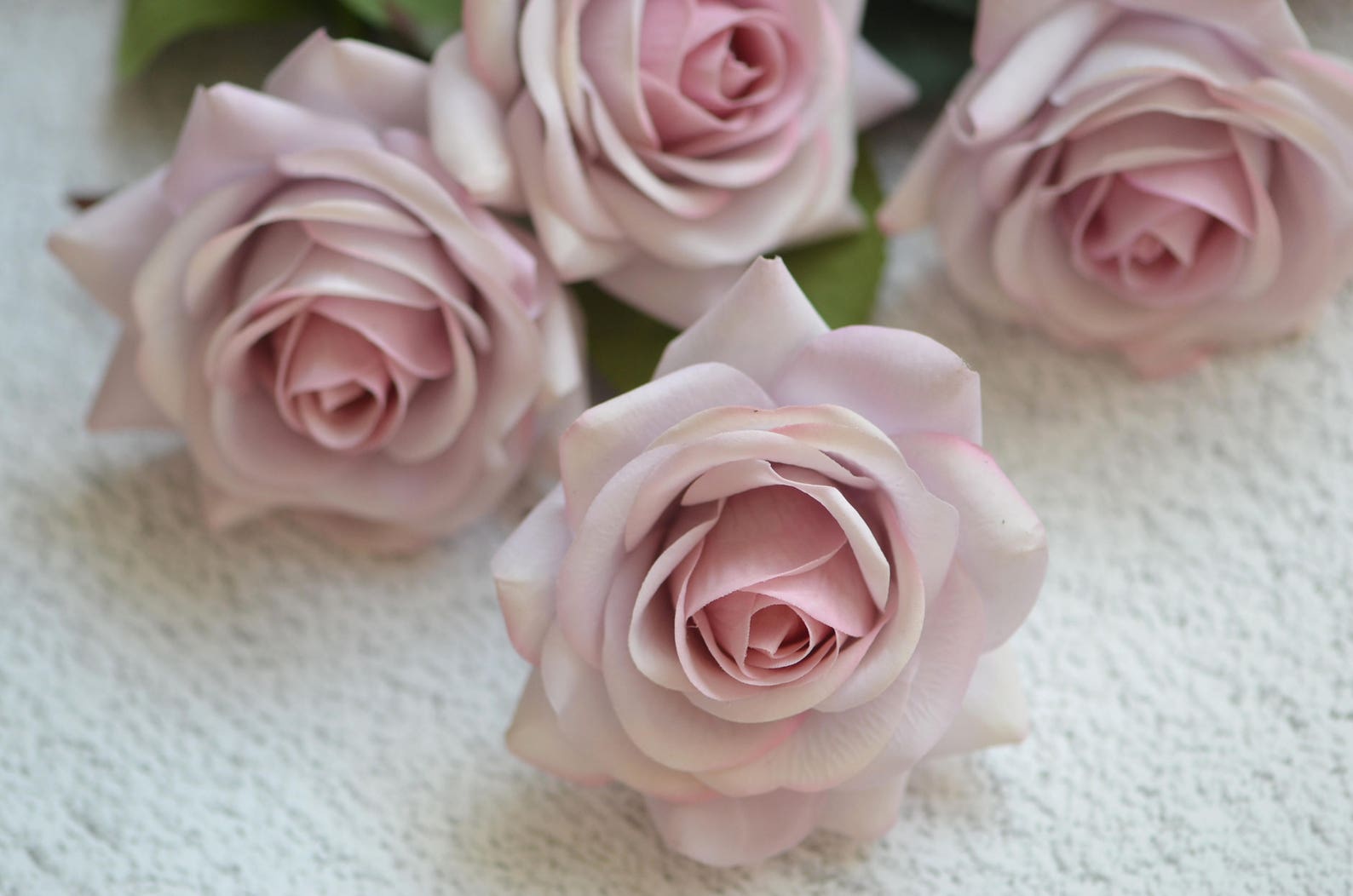 Pale Mauve Purple Roses Real Touch Flowers Silk Roses DIY | Etsy