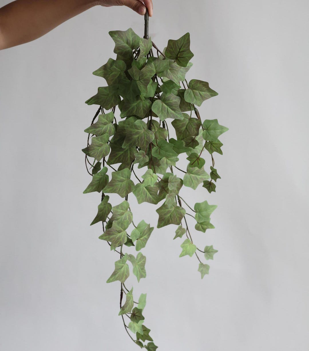 27" Faux Lifelike Greenish Hanging Leaf, Sweet Potato Artificial Plant ...