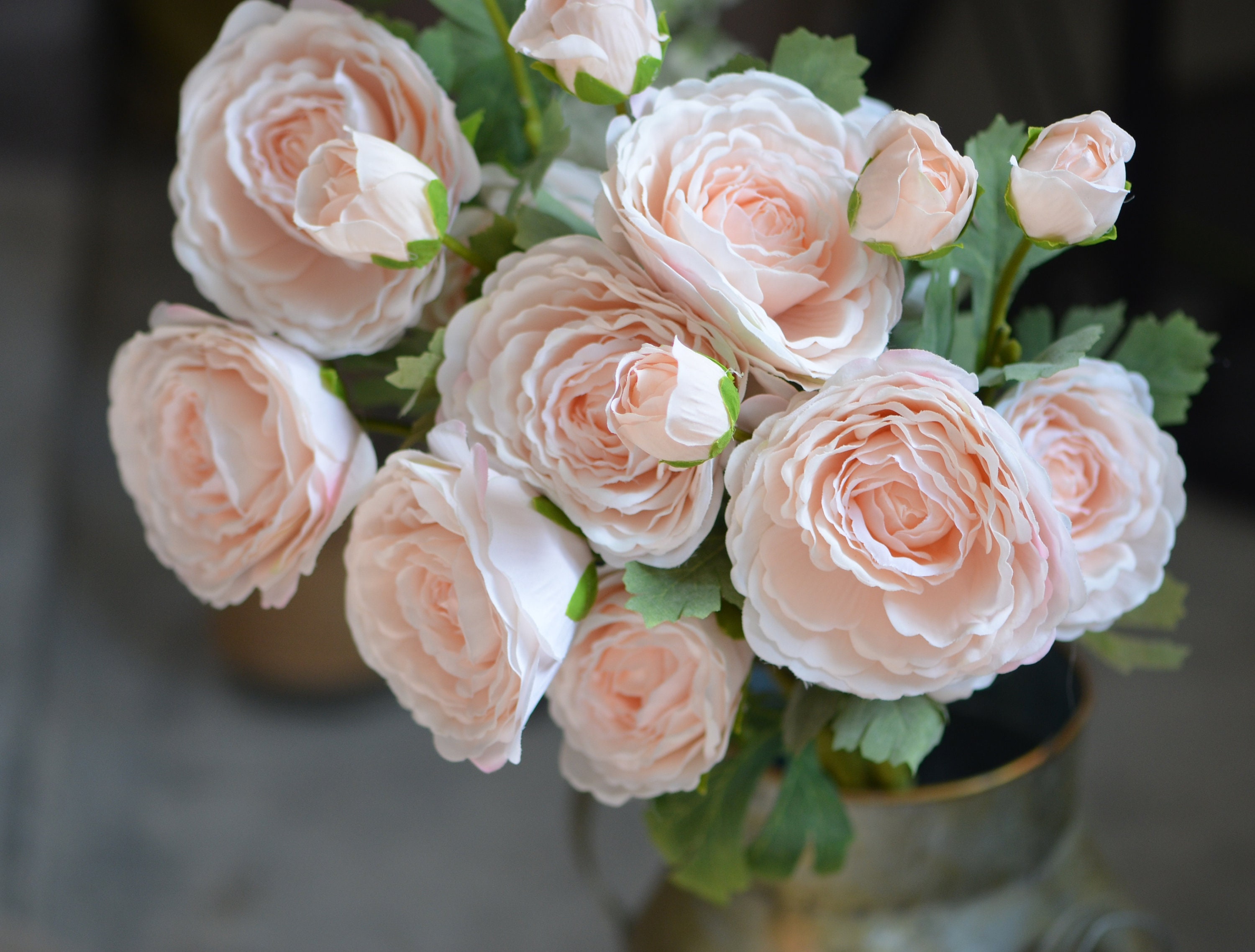 Peach Ranunculus Real Touch Silk Ranunculus DIY Wedding - Etsy