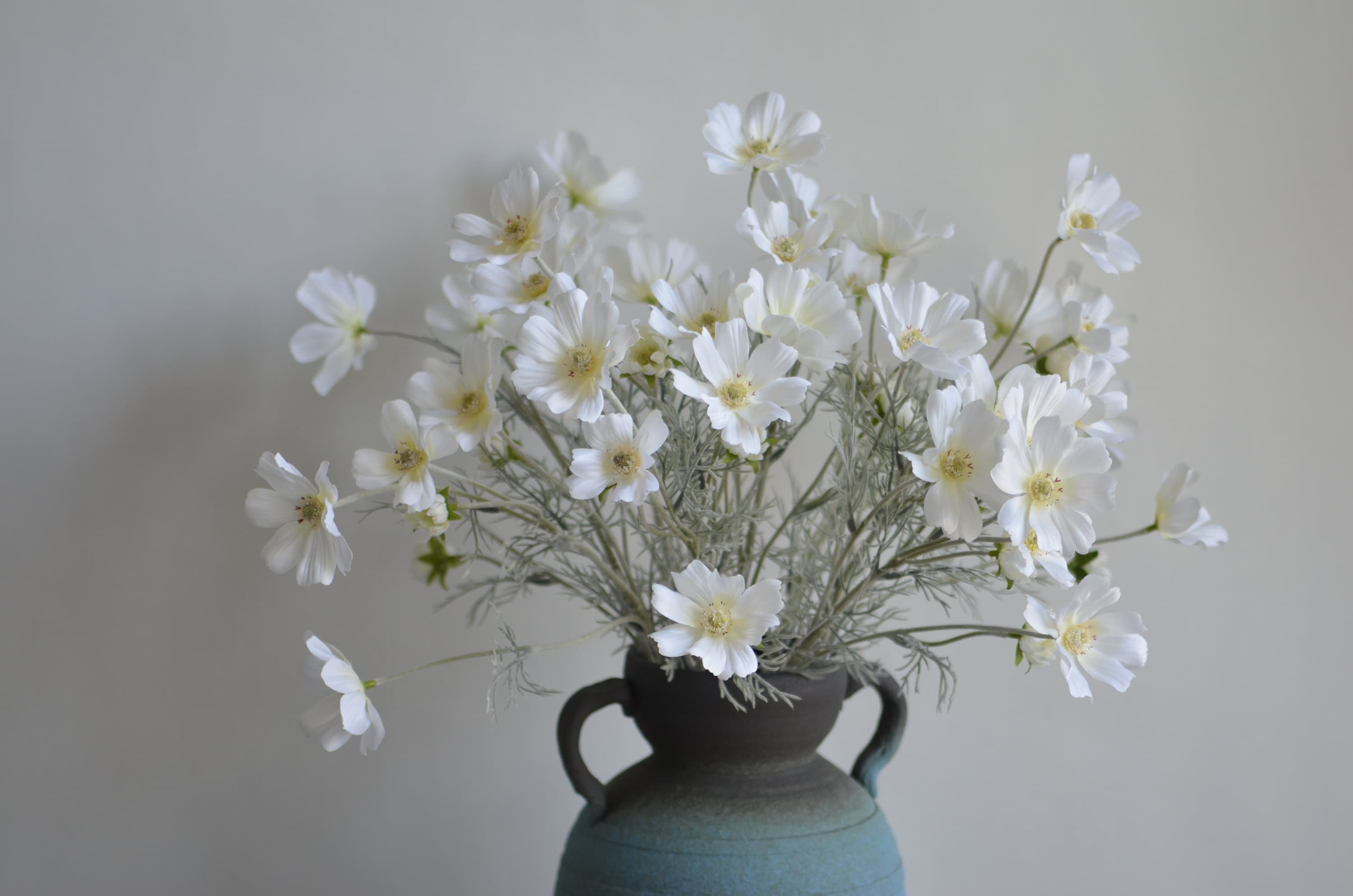 23.5" Faux Cosmos Flowers Branch-coral Pink, Blue, Champagne Fake ...