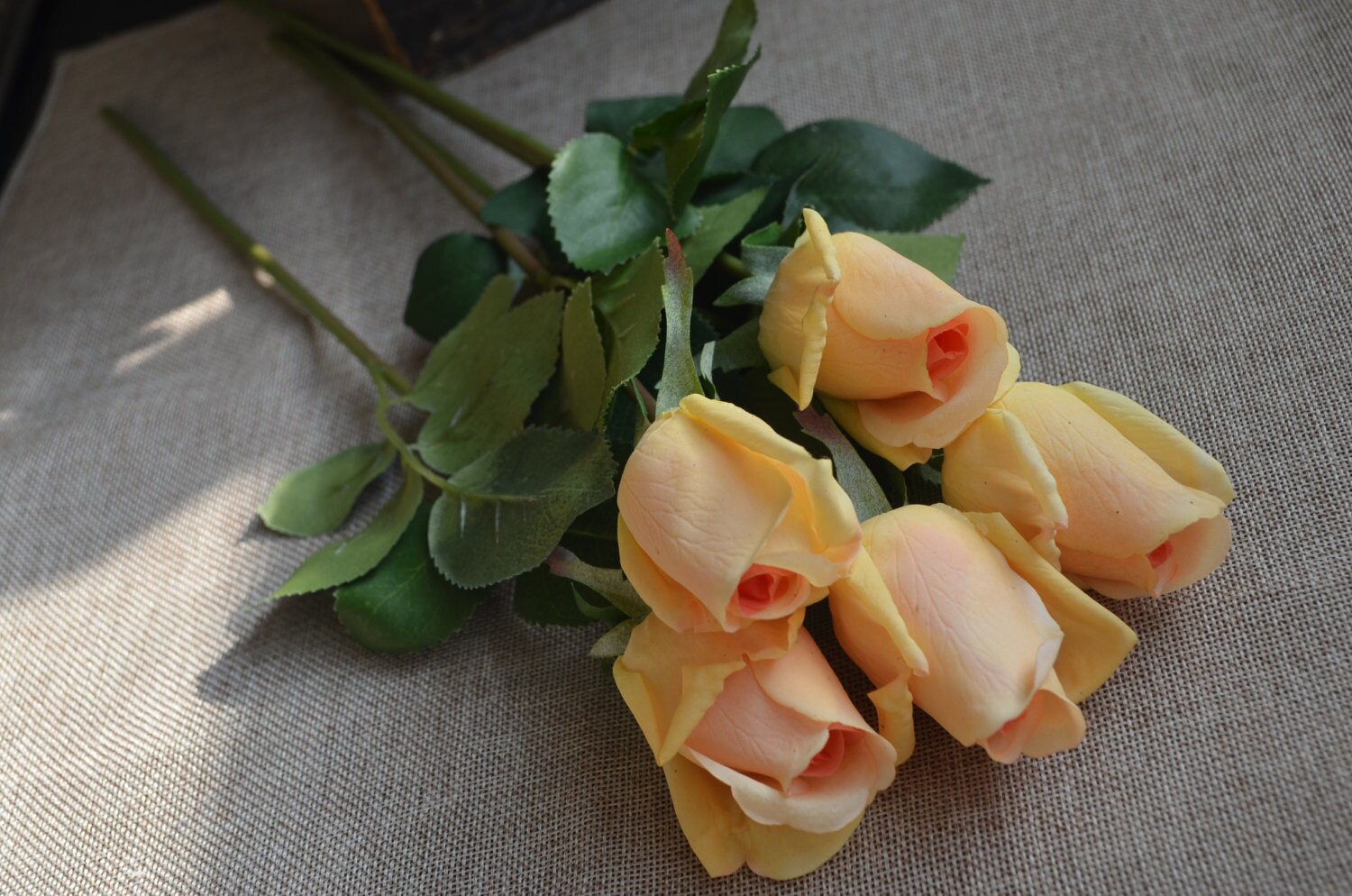 17 Champagne Real Touch Fake Rose Artificial Flower - Etsy