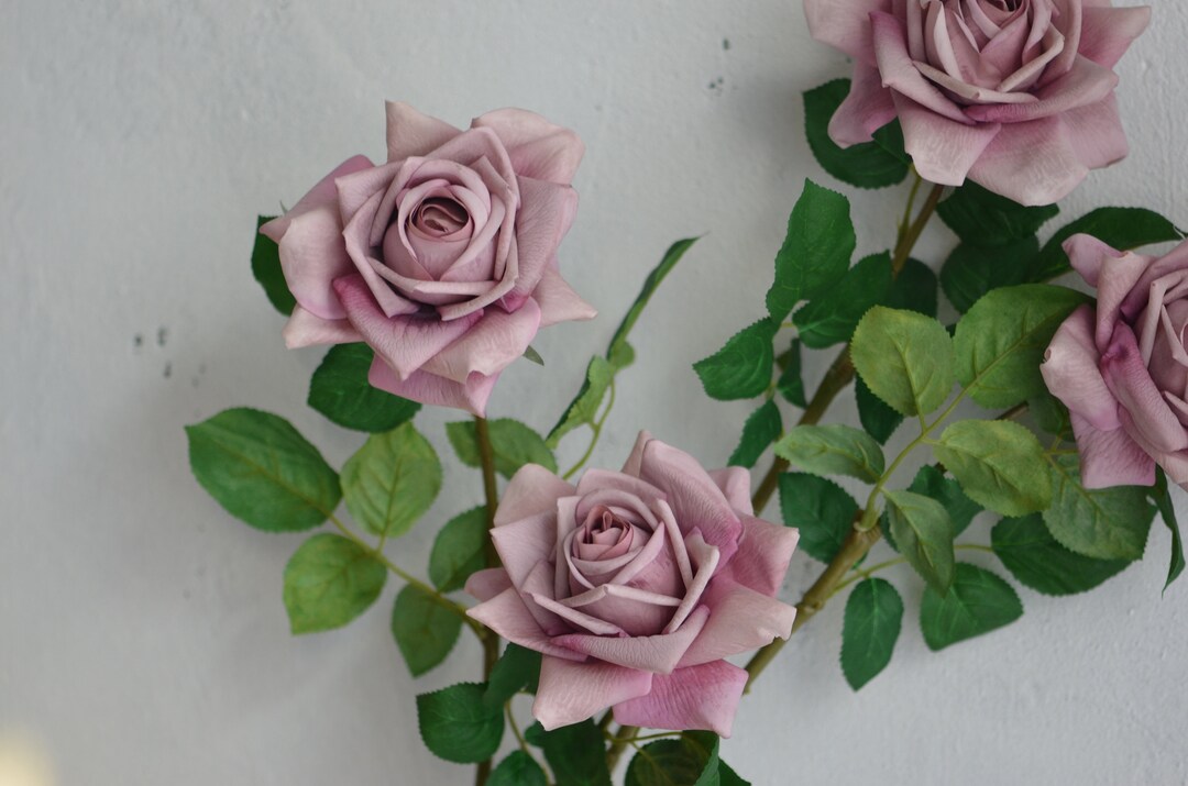 Real Touch Smoky Lavender Faux Rose, DIY Wedding Centerpiece - Etsy