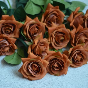 Burnt Orange Real Touch Silk Roses DIY Silk Bridal Bouquets - Etsy
