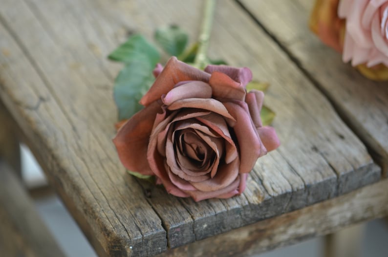 29.5 Real Touch Dusty Rose Pink Roses Faux Garden - Etsy