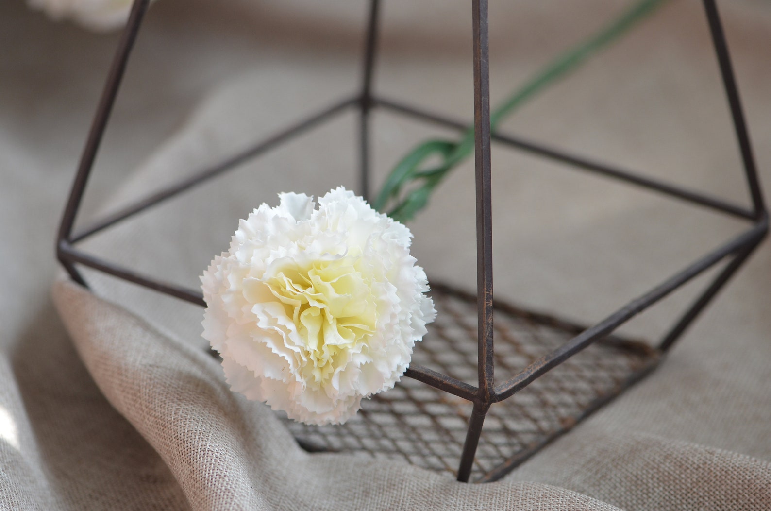 17 Real Touch Ivory White Carnations, Artificial Flower, DIY ...