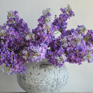 24.8" Real Touch Faux Purple Lilacs Branch, Artificial Lilacs ...