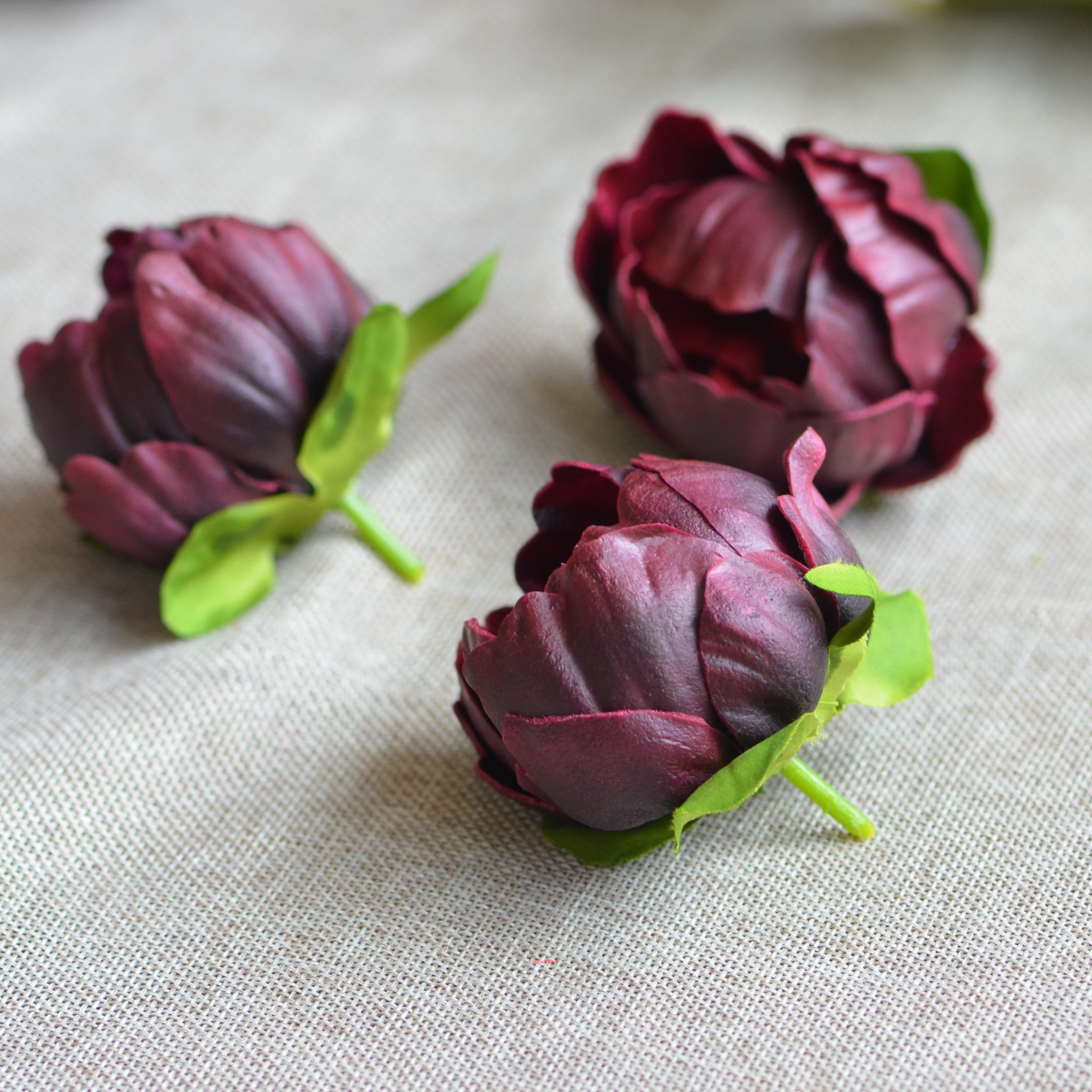 Peony Heads Darker Burgundy Peony Blooms Real Touch Flowers - Etsy