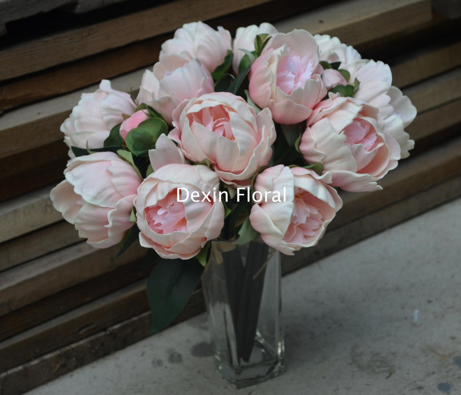Blush Pink Peonies Real Touch Flowers DIY Silk Bridal Bouquets - Etsy