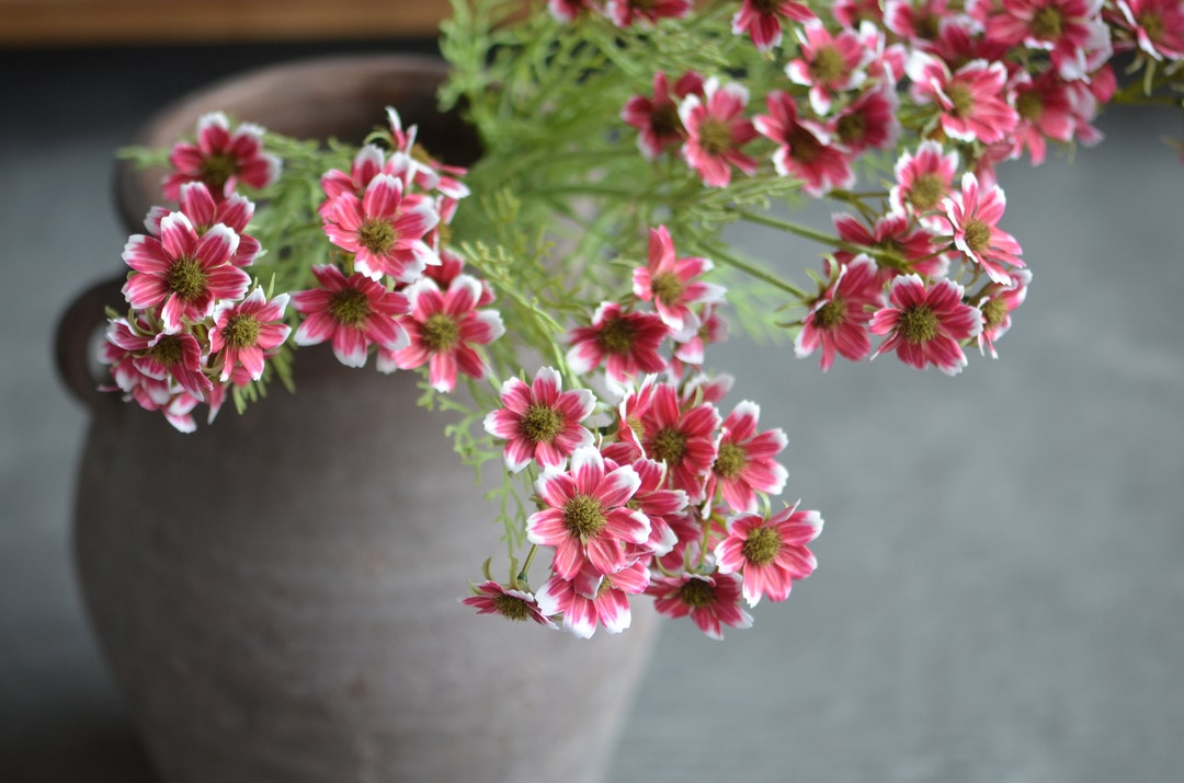 Real Touch Hot Pink Small Daisy Wildflowers, Small Purple Filler ...