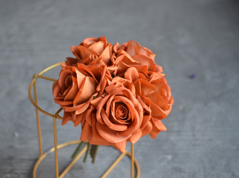 5 Stems Real Touch Rose Bundle, Rose Arrangement, Small Table ...
