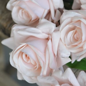 29.5 Soft Blush Pink Real Touch Roses High Quality - Etsy