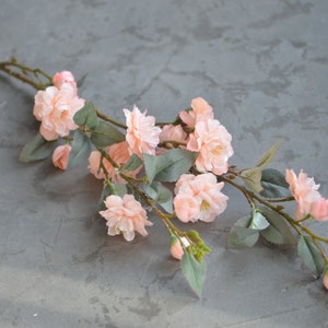 Small Pink Garden Roses, Vintage Artificial Wildflowers, Faux Spray ...
