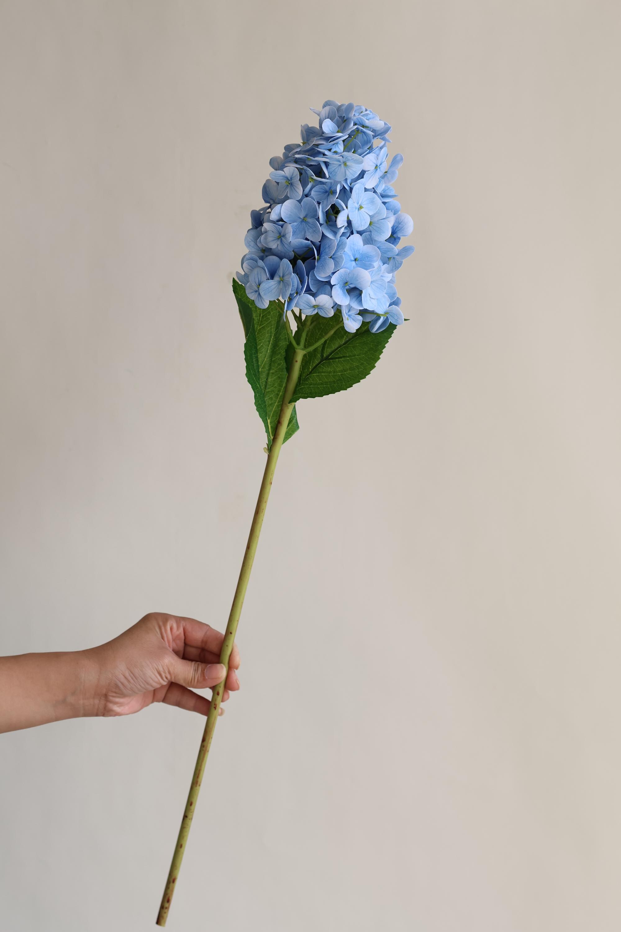 29" Faux Cone Hydrangea Real Touch Flowers Stem, Luxury Realistic ...