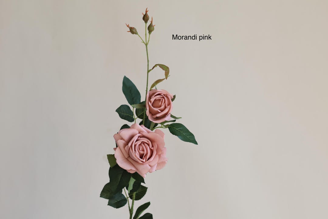 35" Faux Dusty Rose Pink/blush/morandi Pink, Real Touch Roses, DIY ...