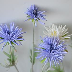 Artificial Mums, Blue Mums, Silk White Mums, Dahlia Pink, DIY Bouquets ...