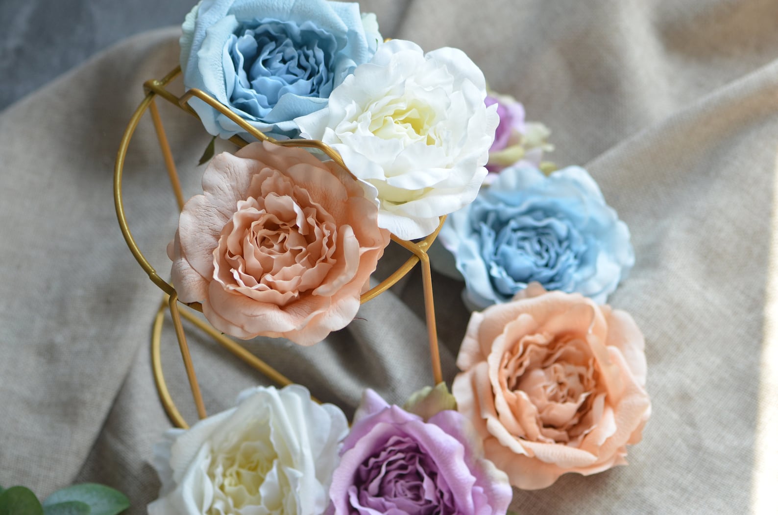 Morandi Color Scheme Rose Cake Toppers Blue Cake | Etsy