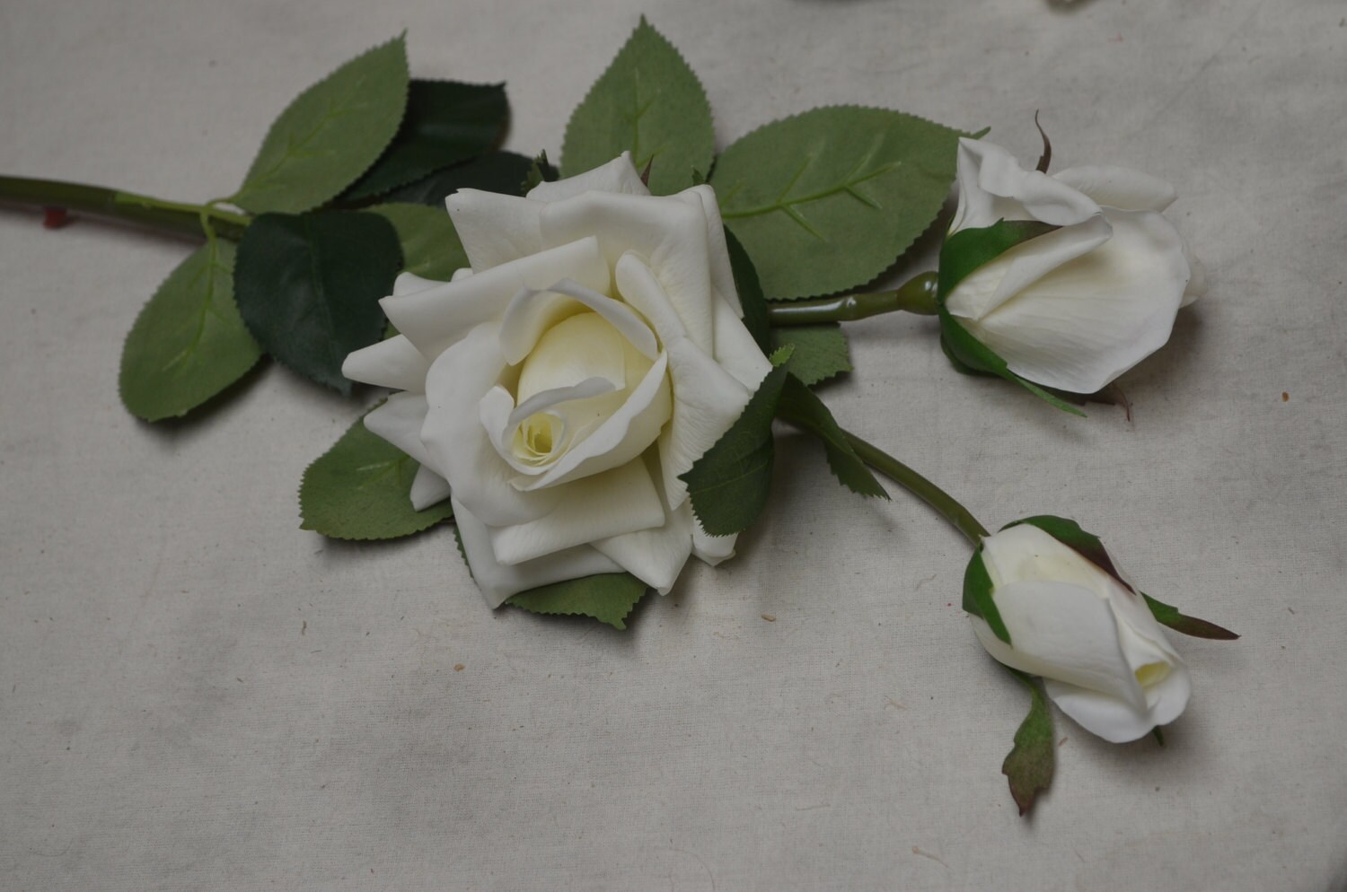 Cream White Roses Real Touch Roses Stems 3 Heads/stem DIY - Etsy