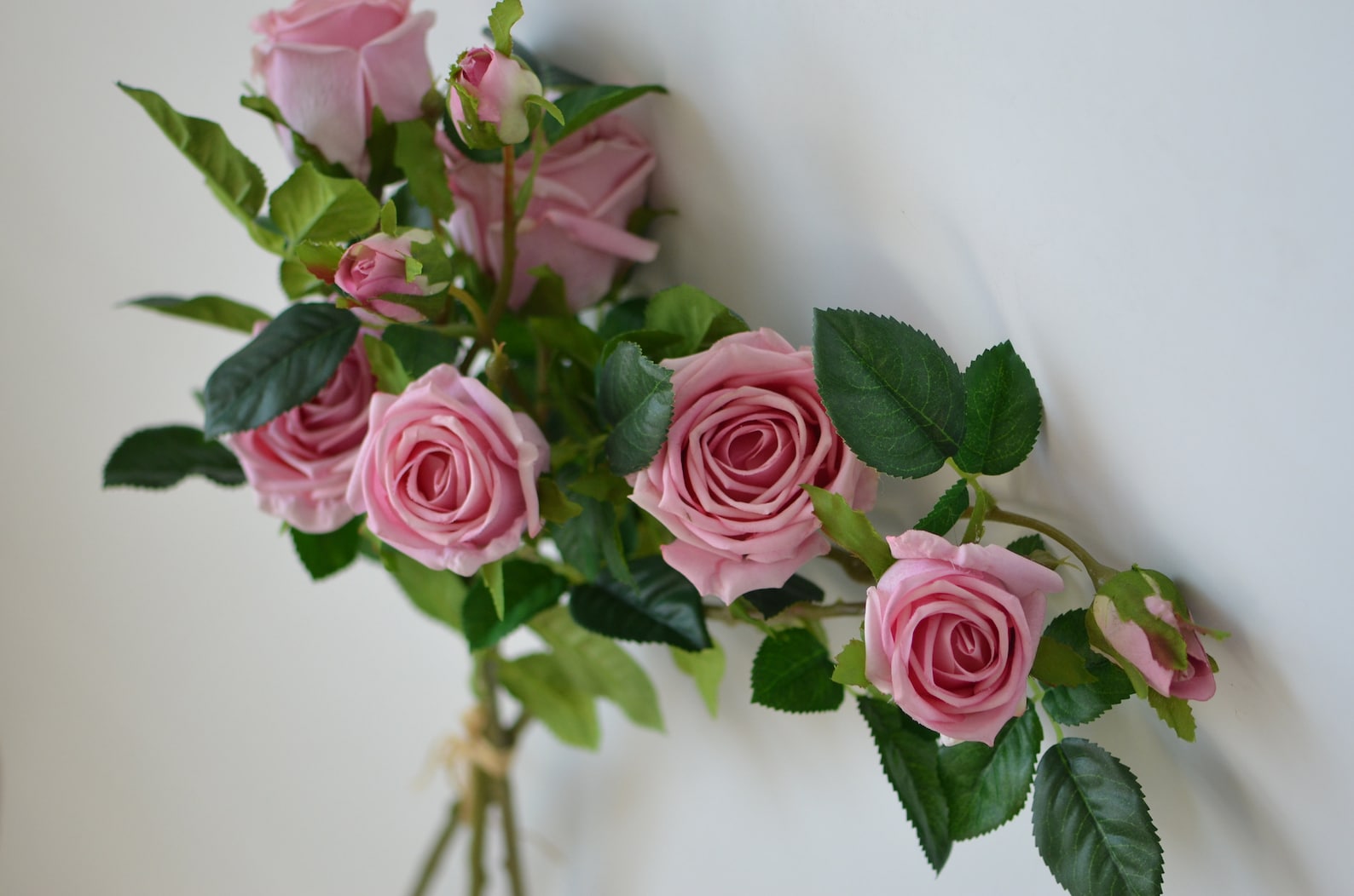 Dusty Pink Roses Real Touch Roses Old English Garden Roses | Etsy