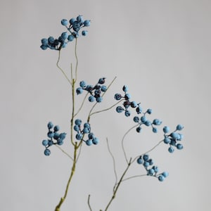 29" Faux Cranberry Branch, Decorative Cranberry Stem, Minimalist Style ...
