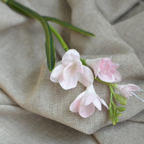 Ivory White Freesia Orchids Real Touch Flowers DIY | Etsy