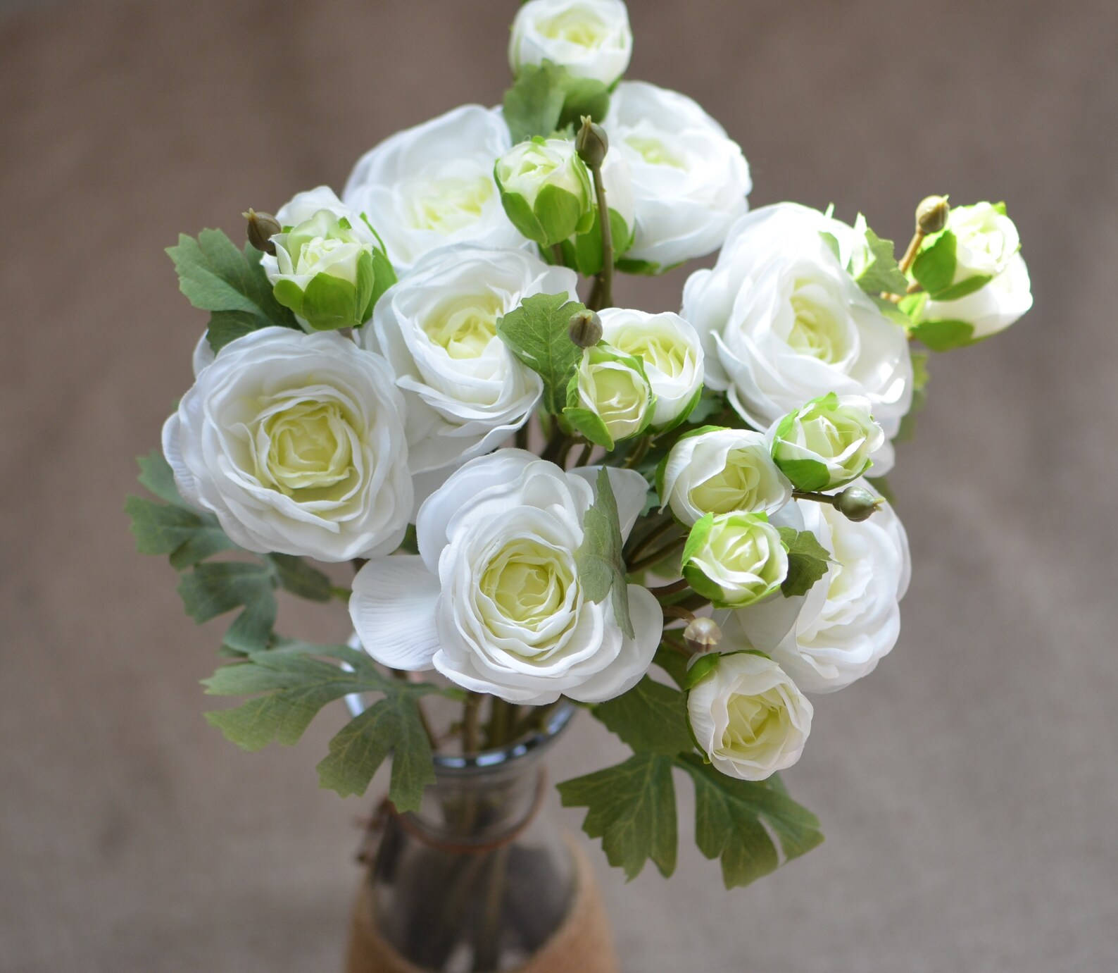 Cream White Ranunculus Real Touch Silk Ranunculus DIY Wedding - Etsy