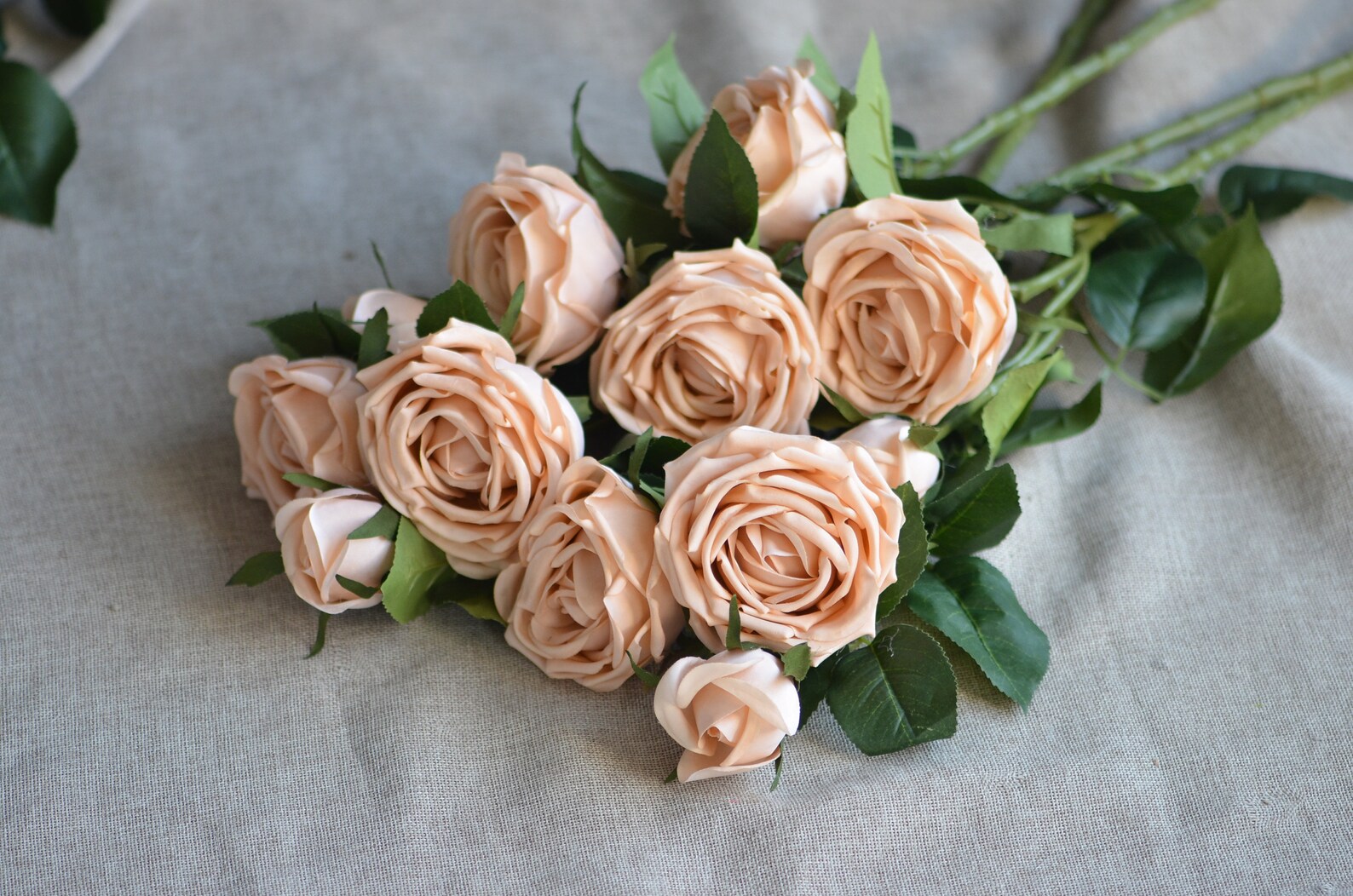 27.5 Morandi Color Real Touch Faux Garden Roses - Etsy