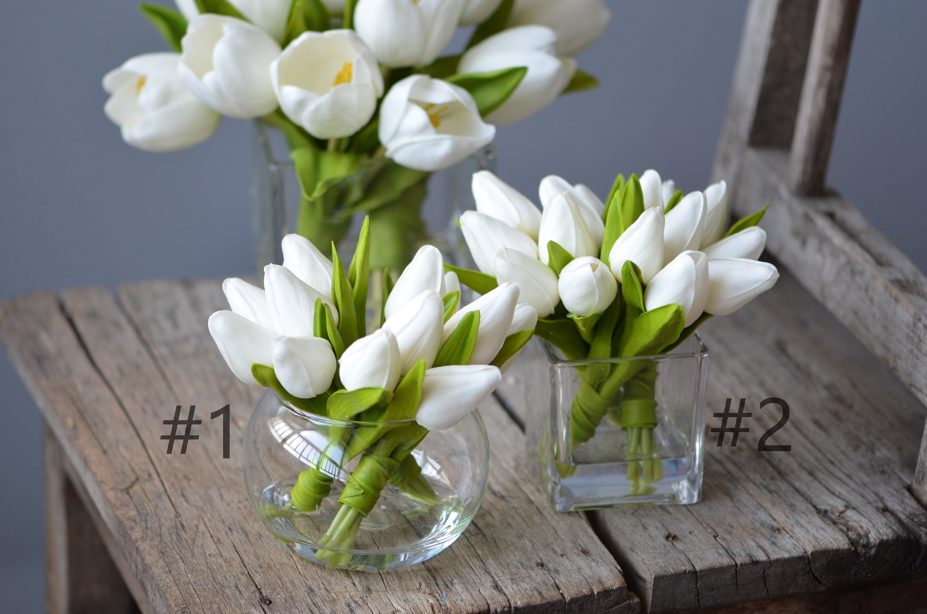 White Tulip Arrangements