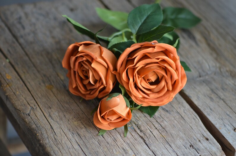 27.5 Morandi Color Real Touch Faux Garden Roses - Etsy