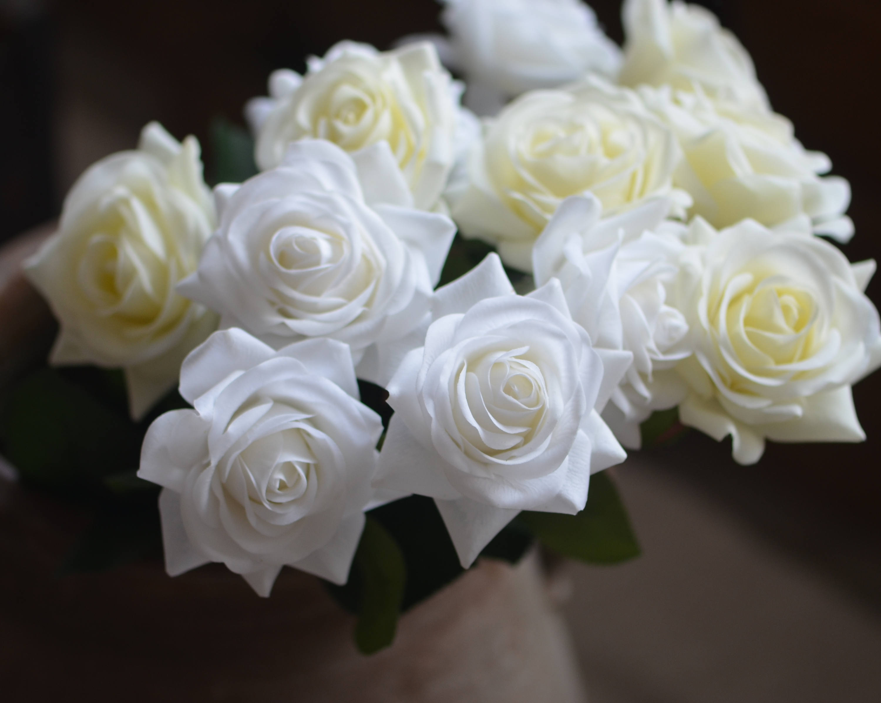 Ivory White Roses Real Touch Flowers Silk Roses DIY Wedding | Etsy