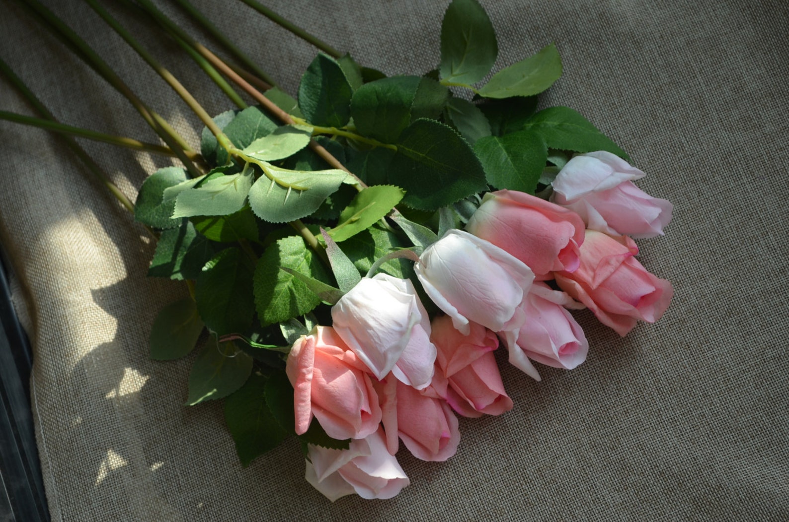Pink Real Touch Rose Buds DIY Wedding Centerpieces Silk Bridal | Etsy