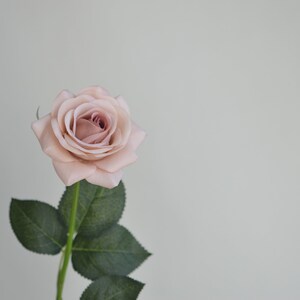 16" Smoky Pink Real Touch Faux Garden Roses, Dusty Pink DIY Florals ...